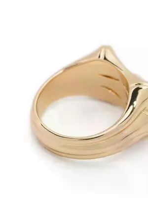 Eddie Borgo Bambu Signet Ring - Gold