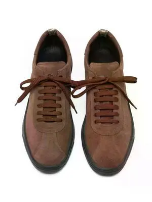 Officine Creative Suede Lace-up Low-top Sneakers - Brown