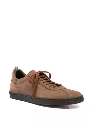 Officine Creative Suede Lace-up Low-top Sneakers - Brown