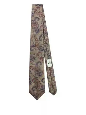 Etro Paisley Pattern Neck Tie - Neutrals