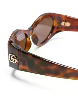 Gucci Double G Oval-frame Sunglasses