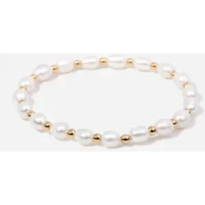 LITTLE SKY STONE Pearl And Bead Bracelet - White