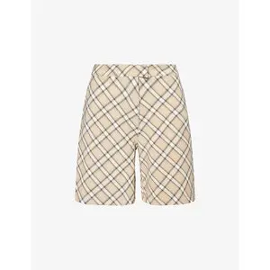 HOUSE OF SUNNY Check-print Stretch-woven Shorts