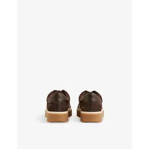 REISS Lizzie Suede Low-top Trainers - Chocolate