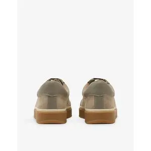 REISS Lizzie Suede Low-top Trainers - Taupe