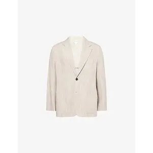 Bottega Veneta Textured Single-breasted Woven Jacket