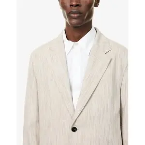 Bottega Veneta Textured Single-breasted Woven Jacket