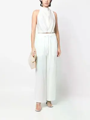 Cult Gaia Drawstring Waist Straight-leg Trousers