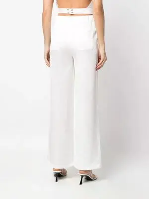 Cult Gaia Drawstring Waist Straight-leg Trousers