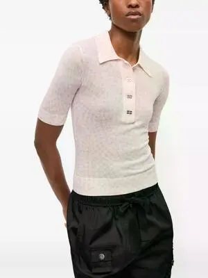 GANNI Patterned-jacquard Top