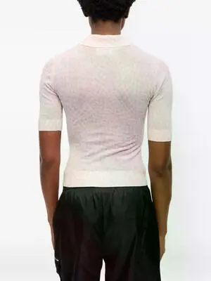GANNI Patterned-jacquard Top