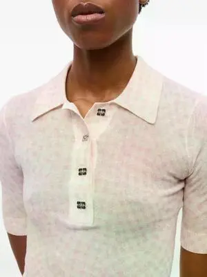 GANNI Patterned-jacquard Top
