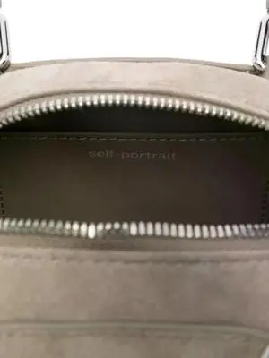 SELF-PORTRAIT Suede Mini Bag - Grey