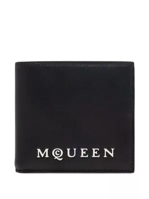 Alexander McQueen Logo-lettering Bi-fold Wallet - Black