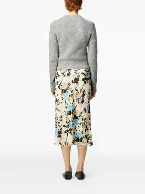 AMI Paris A-line Midi Skirt - Neutrals
