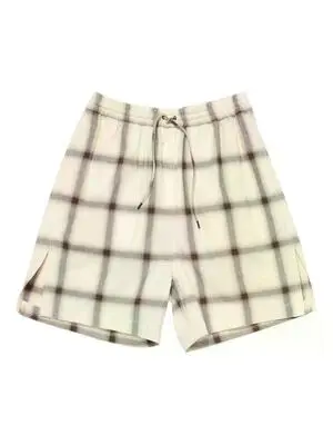 Acne Studios Plaid Drawstring-waist Shorts