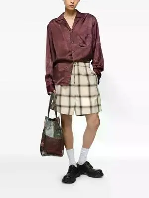 Acne Studios Plaid Drawstring-waist Shorts