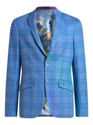 Etro Prince Of Wales Jacquard Blazer - Blue