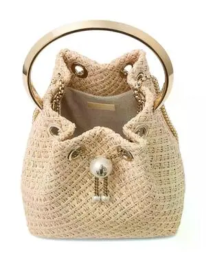 JIMMY CHOO Bon Bon Interwoven Bucket Bag