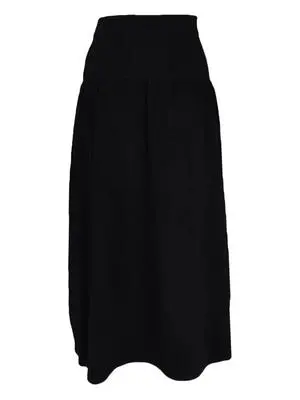 Black Elasticated Waist Maxi Skirts