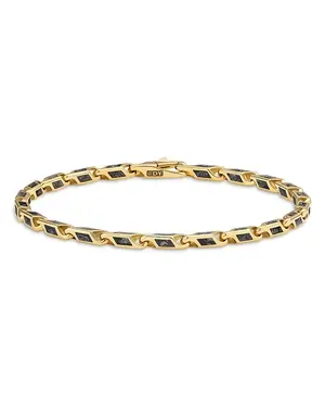 David Yurman Streamline Faceted Chain Bracelet Black/gold