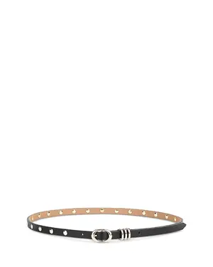 Ettika Classic Studded Leather Belt - Black