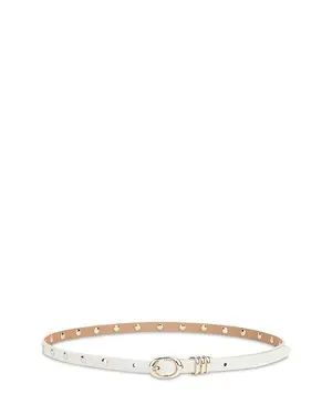 Ettika Classic Studded Leather Belt - Vanilla
