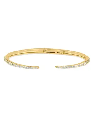 KENNETH JAY LANE Pave Open Spike Cuff Bracelet - Gold