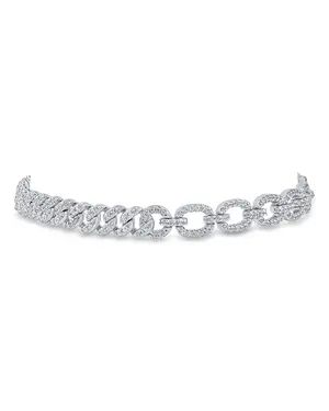 KENNETH JAY LANE Pave Mixed Chain Link Bracelet