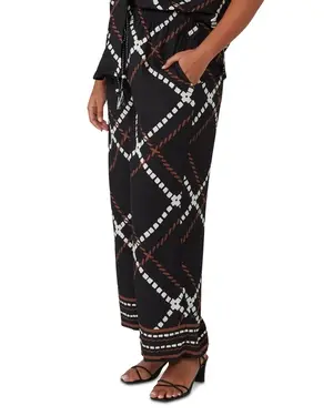 ESTELLE Printed Wide Leg Pants