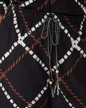 ESTELLE Printed Wide Leg Pants