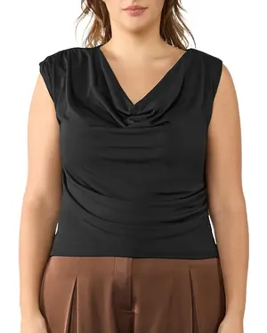 ESTELLE Dune Asymmetric Sleeveless Top