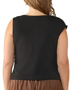 ESTELLE Dune Asymmetric Sleeveless Top