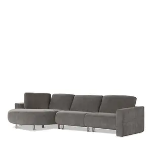 GIUSEPPE NICOLETTI 3 Piece Power Reclining Otranto Sectional - Capriccio - Ecru