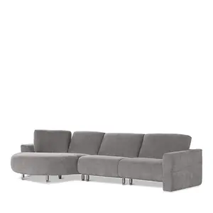 GIUSEPPE NICOLETTI 3 Piece Power Reclining Otranto Sectional - Capriccio - Fumo