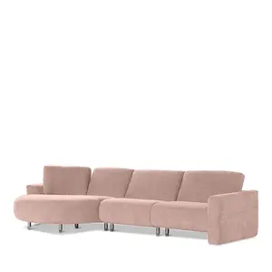 GIUSEPPE NICOLETTI 3 Piece Power Reclining Otranto Sectional - Capriccio - Rosa