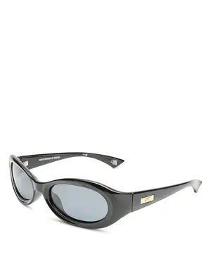Le Specs Nightcrawler Oval Sunglasses 55mm - Black