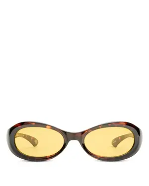 Le Specs Nightcrawler Oval Sunglasses 55mm - Tortoise