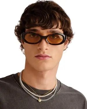 Le Specs Nightcrawler Oval Sunglasses 55mm - Tortoise