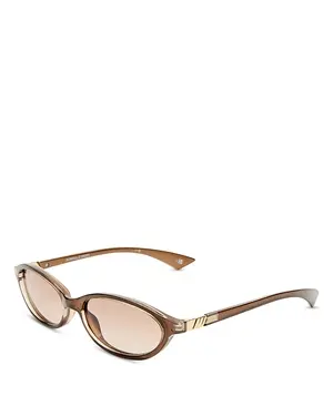 Le Specs Duskfall Oval Sunglasses 55mm Tortoise