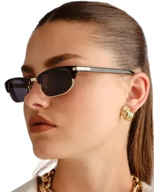 Le Specs Nightingale D-frame Sunglasses 51mm - Black