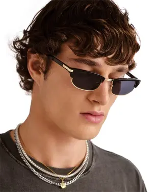 Le Specs Nightingale D-frame Sunglasses 51mm - Black