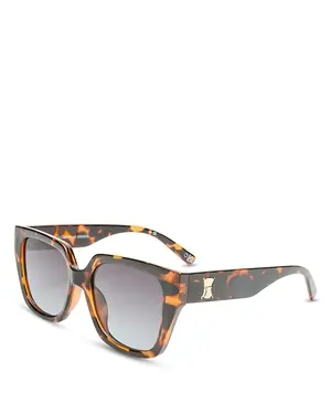 Le Specs The Illusion Square Sunglasses, 54mm - Tortoise