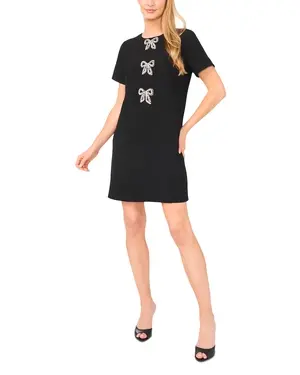 CECE DUPRAZ Sequin Bow Shift Dress