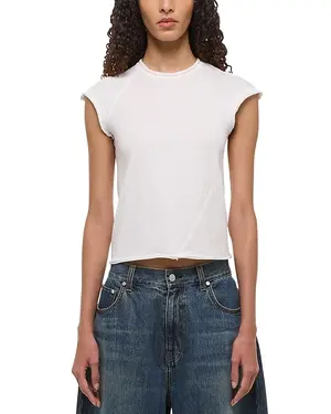 Helmut Lang Twisted Spliced Top - Optic White