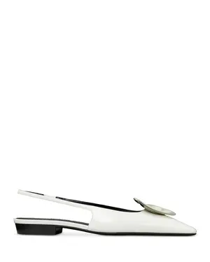 Tory Burch Patos Slingback Flats - Cloud