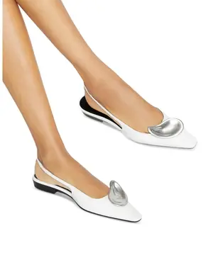 Tory Burch Patos Slingback Flats - Cloud