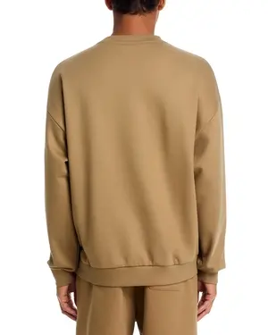 Hugo Oversized Logo Crewneck Sweatshirt - Medium Brown