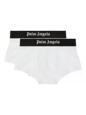 Palm Angels Logo-waistband Boxers - White