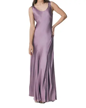 GHOST LONDON Willow Satin Maxi Slip Dress - Purple